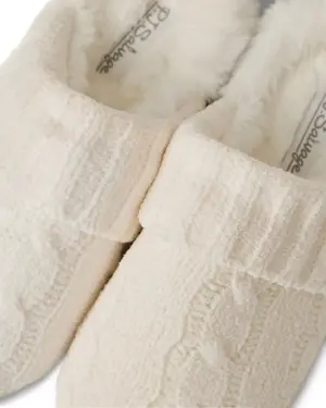 PJ Salvage Cable Knit Slide Slippers
