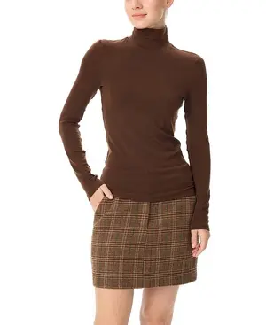 JANET HOWARD NEW YORK Iris Turtleneck Top - Chocolate