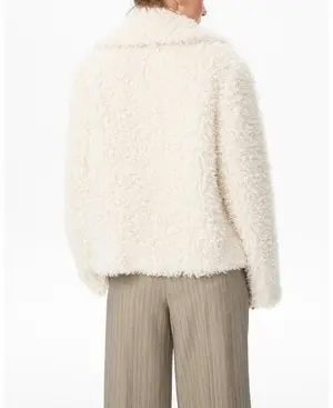 JANET HOWARD NEW YORK Faux Curly Lamb Marilyn Coat
