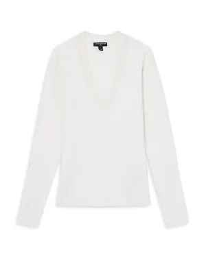 REISS Evangeline V Neck Silk Blend Top