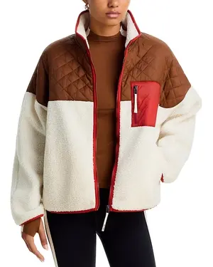 Splits59 Skylar Sherpa Quilted Combo Jacket Creme/toffee