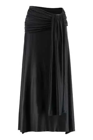 Rabanne Asymmetric Draped Maxi Skirt