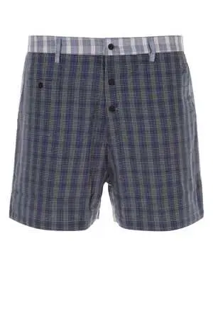 Gimaguas Embroidered Cotton Bermuda Shorts - Checked