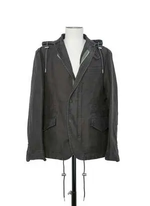 Sacai Mini Sueded Cotton Jacket - Black