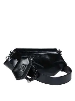 GANNI East/west Box Shoulder Bag - Nero