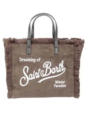 MC2 SAINT BARTH Colette Corduroy Mini Handbag With Strap - Multicolor