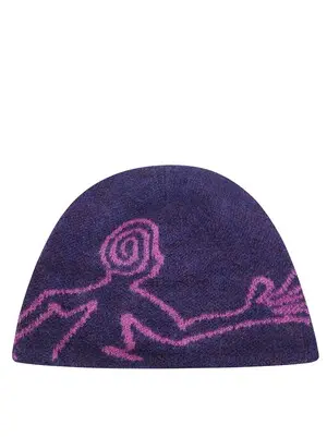 HIKING PATROL Mascot Mohair-mixed Beanie Hat - Viola