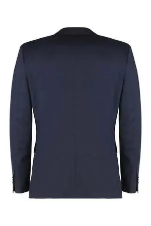 BOSS Stretch Wool Three-piece Suit For - Blue