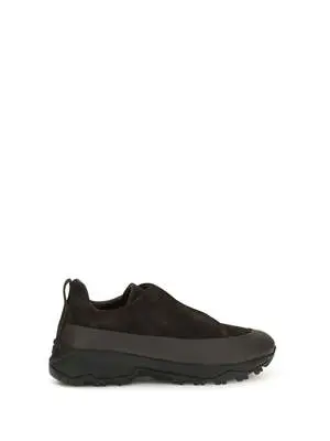 Zegna Triple Stitch™ Monte Leather And Suede Sneakers - Brown