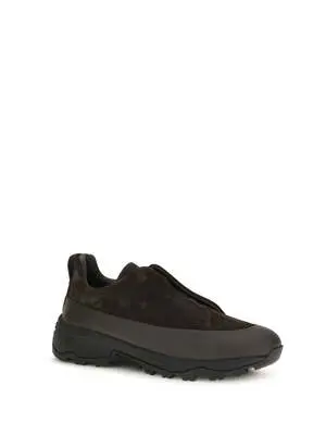 Zegna Triple Stitch™ Monte Leather And Suede Sneakers