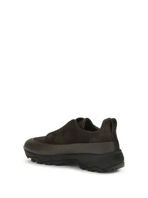 Zegna Triple Stitch™ Monte Leather And Suede Sneakers