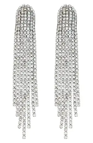 PANACEA Crystal Fringe Drop Earrings