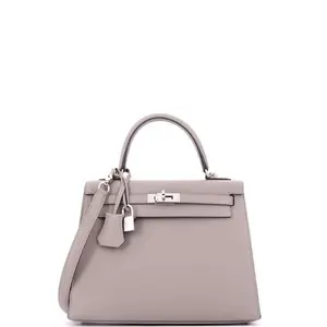 Hermès Kelly Handbag Epsom With Palladium Hardware 25
