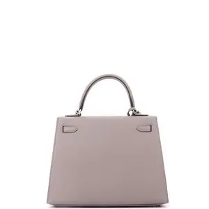 Hermès Kelly Handbag Epsom With Palladium Hardware 25