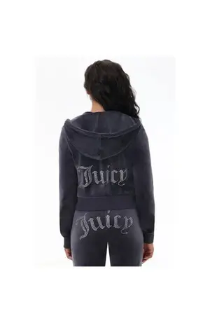 Juicy Couture Luxe Velour Soft Chic Hoodie,