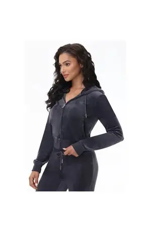 Juicy Couture Luxe Velour Soft Chic Hoodie,