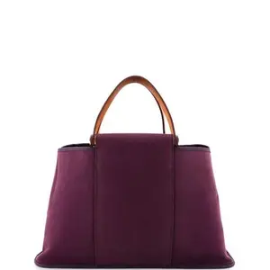 Hermès Cabag Elan Toile And Leather 39 - Red