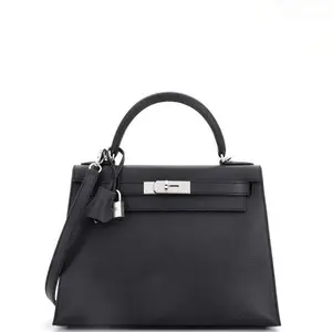 Hermès Kelly Handbag Epsom With Palladium Hardware 28 - Black