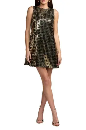Mac Duggal Metallic Embellished Mini Dress - Black