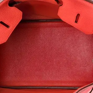 Hermès Birkin Handbag Pink Togo With Palladium Hardware 35 - Red