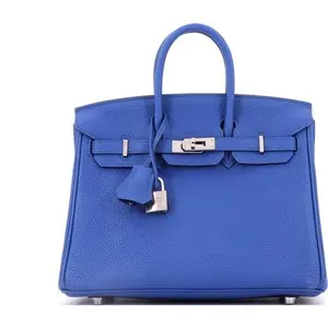 Hermès Birkin Handbag Togo With Palladium Hardware 25 - Blue