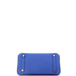 Hermès Birkin Handbag Togo With Palladium Hardware 25 - Blue