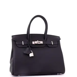 Hermès Birkin Handbag Togo With Palladium Hardware 30 - Black