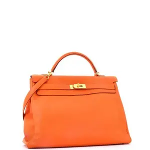 Hermès Kelly Handbag Togo With Gold Hardware 40
