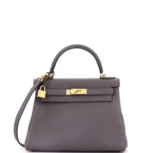 Hermès Kelly Handbag Togo With Gold Hardware 28 - Grey