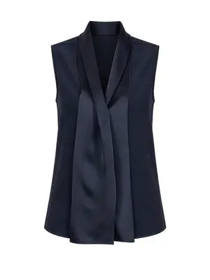CALLAS MILANO Shelby Scarf Front Shirt Navy