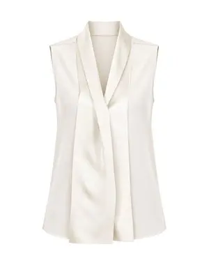 CALLAS MILANO Shelby Scarf Front Shirt - Parchment