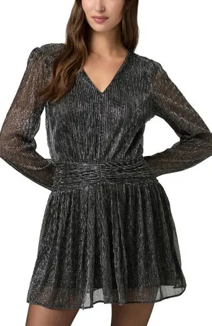 Paige Malina Long Sleeve V-neck Minidress