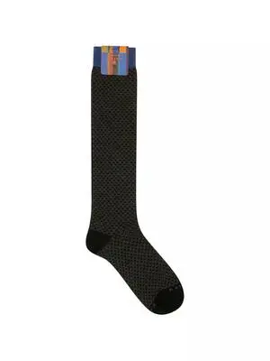 GALLO Micro-patterned Knee-high Socks - Grey