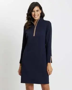Jude Connally Anna Dress Jude Ponte - Dark Navy Camel / Regular