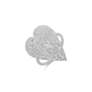 SHYMI Pave Heart Ring - Silver