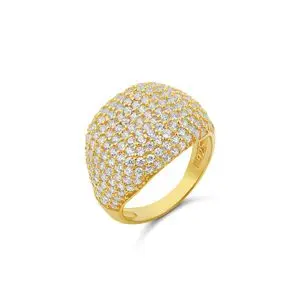 SHYMI Pave Signet Ring - Gold