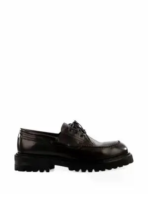 DUCANERO 5034 Lace-up Lug-sole Boat Shoes - Brown