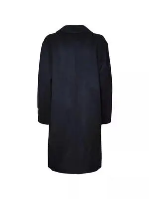 SOLOTRE Single-breasted Notched-lapels Coat - Blue