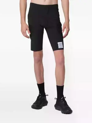 Satisfy Logo-patch Panelled Shorts - Black