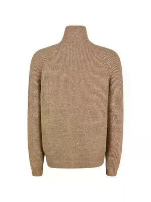 Seventy Sequin-embellished Ribbed-knit Cardigan - Neutrals