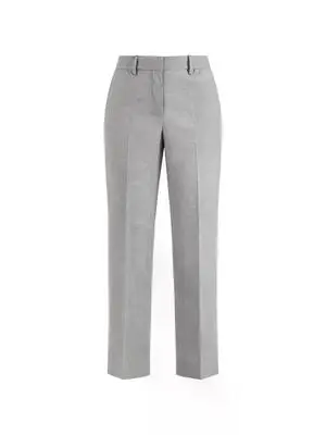 Seventy Elasticated-waistband Cropped Trousers - Grey