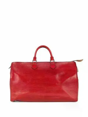 LOUIS VUITTON Speedy 4 Epi Tote Bag - Red