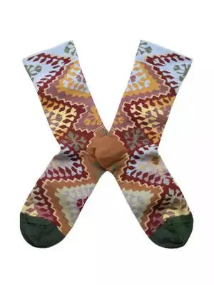 BONNE MAISON Le Tapis Geometric-pattern Socks - Red
