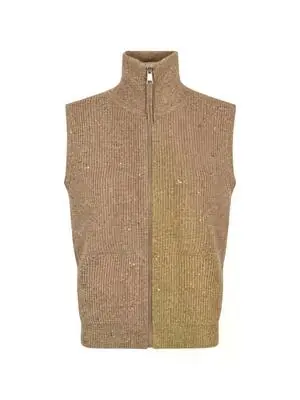 Seventy Sequin-embellished Zip-up Cardigan - Neutrals