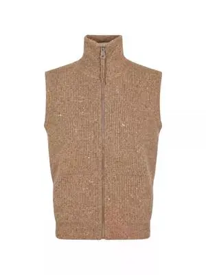 Seventy Sequin-embellished Zip-up Cardigan - Neutrals