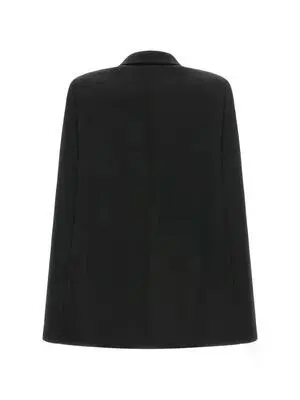 FEDERICA BONIFACI Tuxedo Double-breasted Cape Blazer