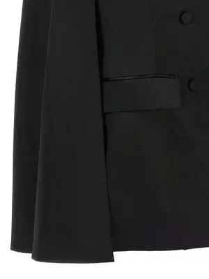 FEDERICA BONIFACI Tuxedo Double-breasted Cape Blazer