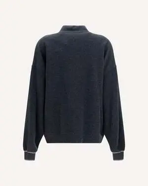 Brunello Cucinelli Techno Cotton And Cashmere Interlock Bomber Jacket