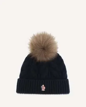 Moncler Pom-pom Wool And Cashmere Beanie - Blue