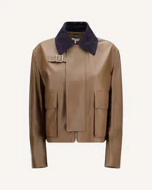 Loewe Cropped Nappa Leather Jacket